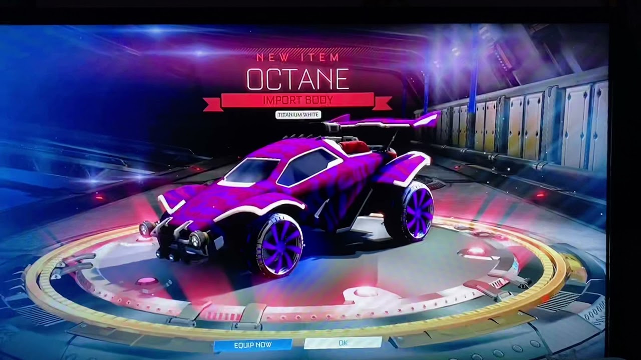 Titanium White Octane out of a *RARE DROP* (Rocket League) - YouTube