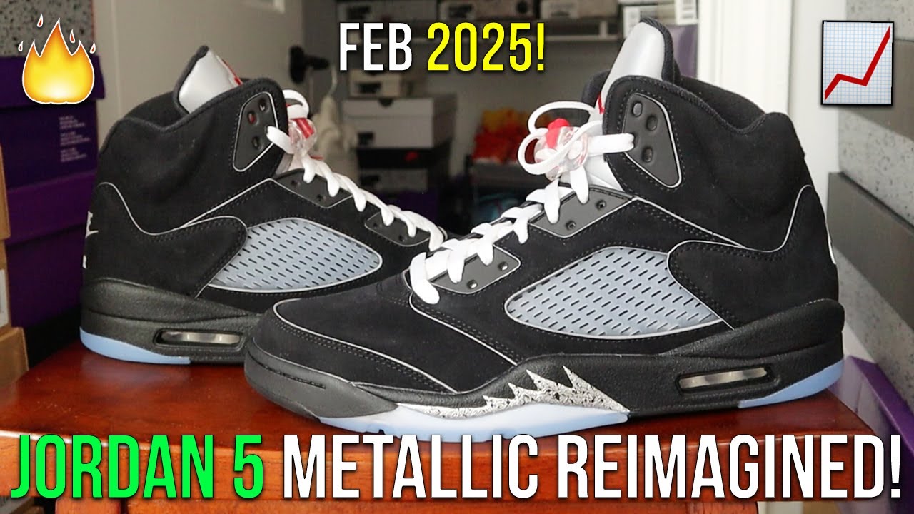 FEBRUARY 2025🔥! JORDAN 5 BLACK METALLIC REIMAGINED EARLY IN HAND REVIEW ...