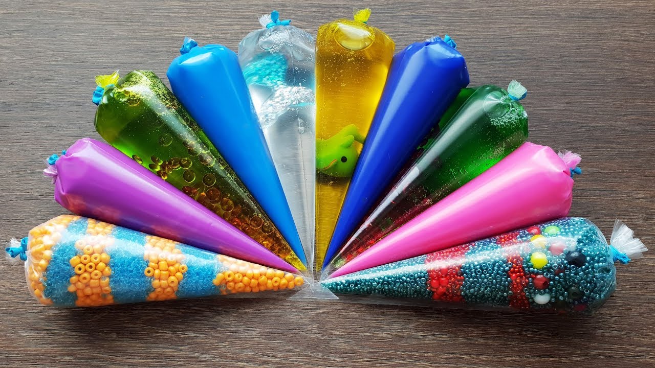 Making Slime Piping Bags - Satisfying Crunchy Slime #36 - YouTube