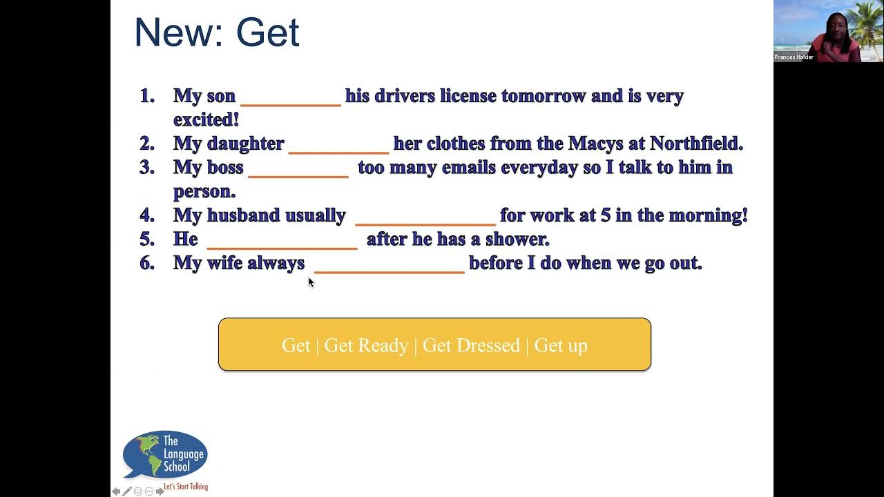 English for High Beginners 2 Lesson 4 pt 2 with Profe Frances - YouTube
