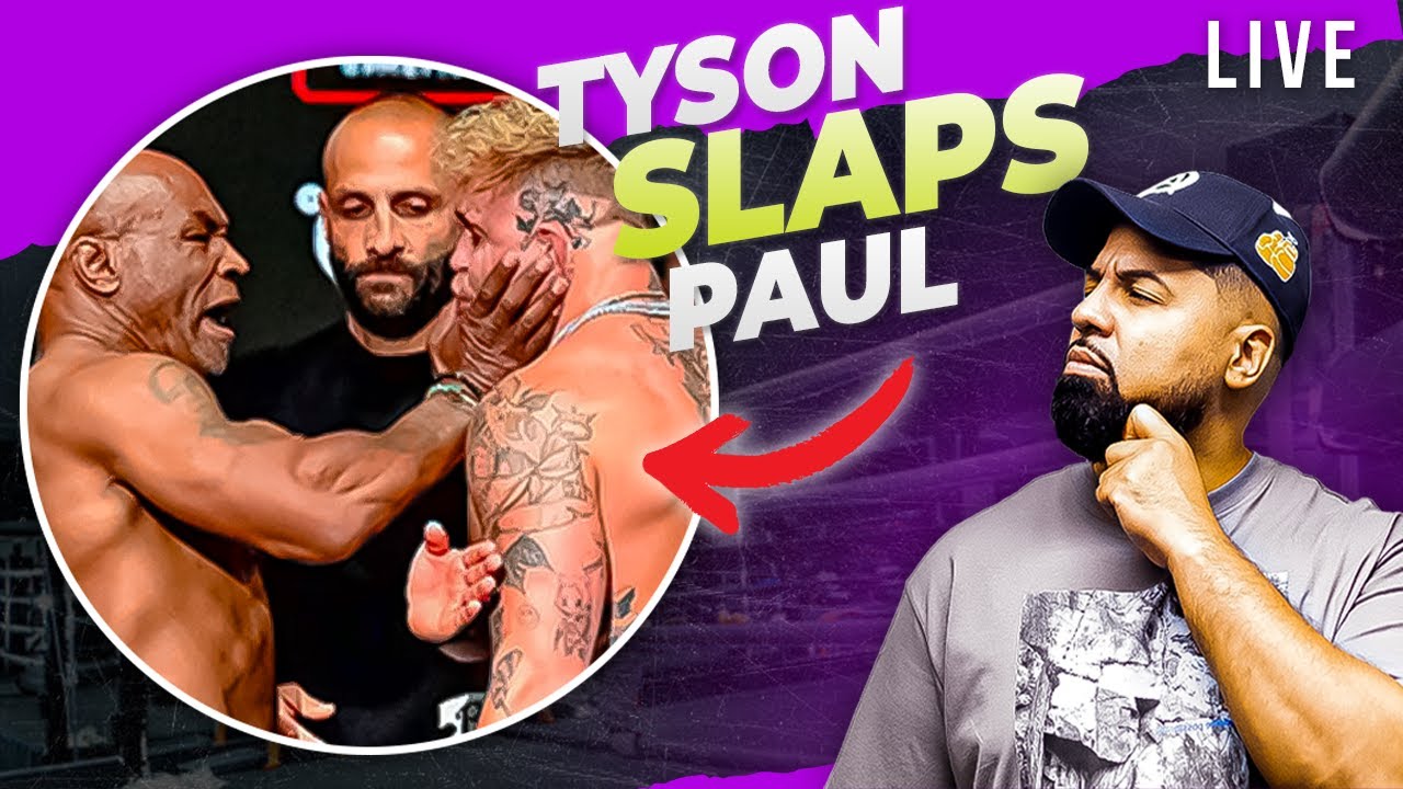 Wow Mike Tyson Slaps Jake Paul! - YouTube