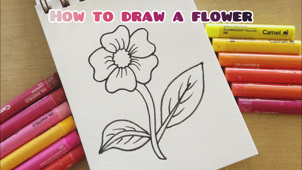 How To Draw A Flower 🌸 For Kids || Easy To Draw 🌸|| @Duskyhand #flower ...