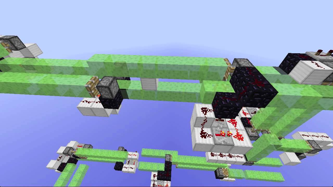 Minecraft [1.8 snapshot] simple block conveyor belt - YouTube