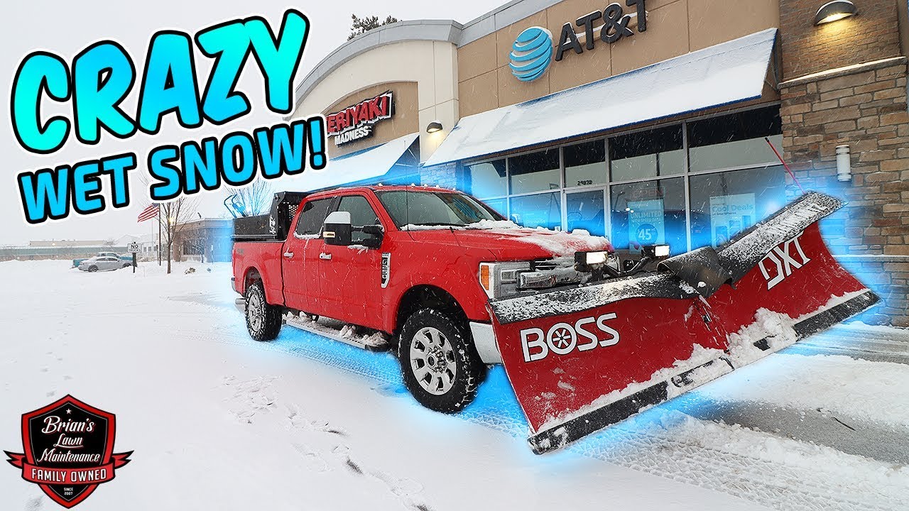 SNOW PLOWING ACTION!! 6.5" Of Wet Snow & Pouring Rain On A Saturday ...