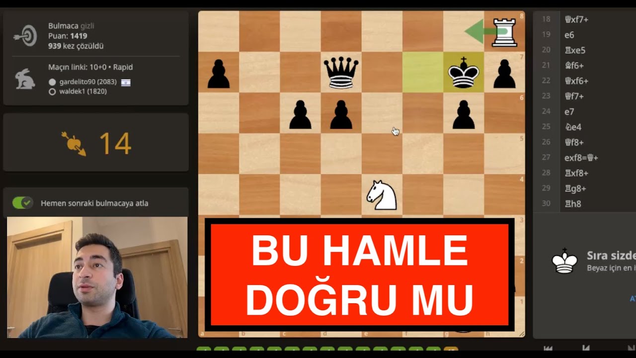 YOL YAKINKEN MASA TENİSİNE DÖNMELİYİM l Satranç Bulmaca - YouTube