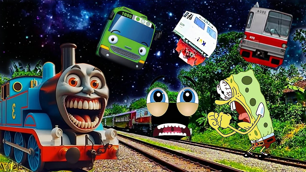 Tebak Gambar Kereta Api Panjang Lucu Berkepala Thomas Eater Train, Tayo ...