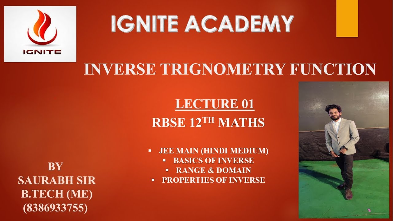 INVERSE TRIGONOMETRY FUNCTION GRAPH CLASS 12TH MATH / JEE MAINS L-1 ...