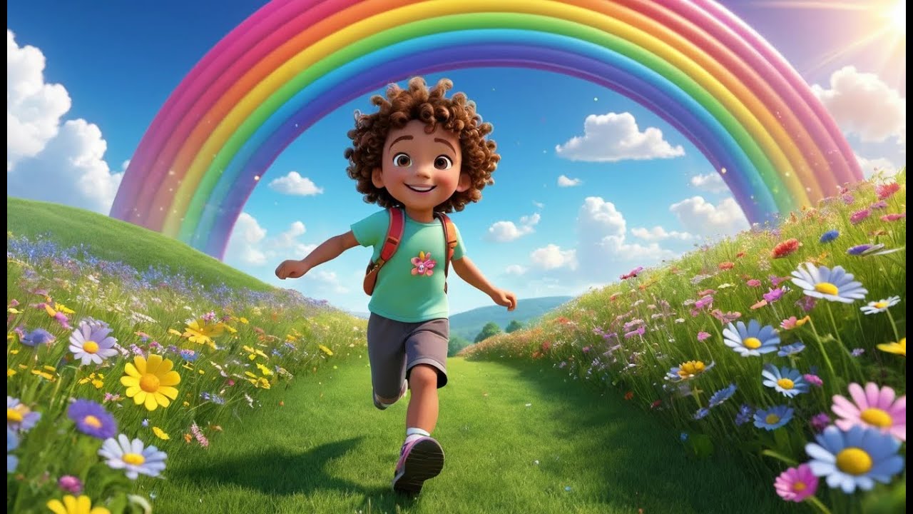 Run Around the Rainbow | Fun Nursery Rhyme for Kids | Sing-Along Song ...