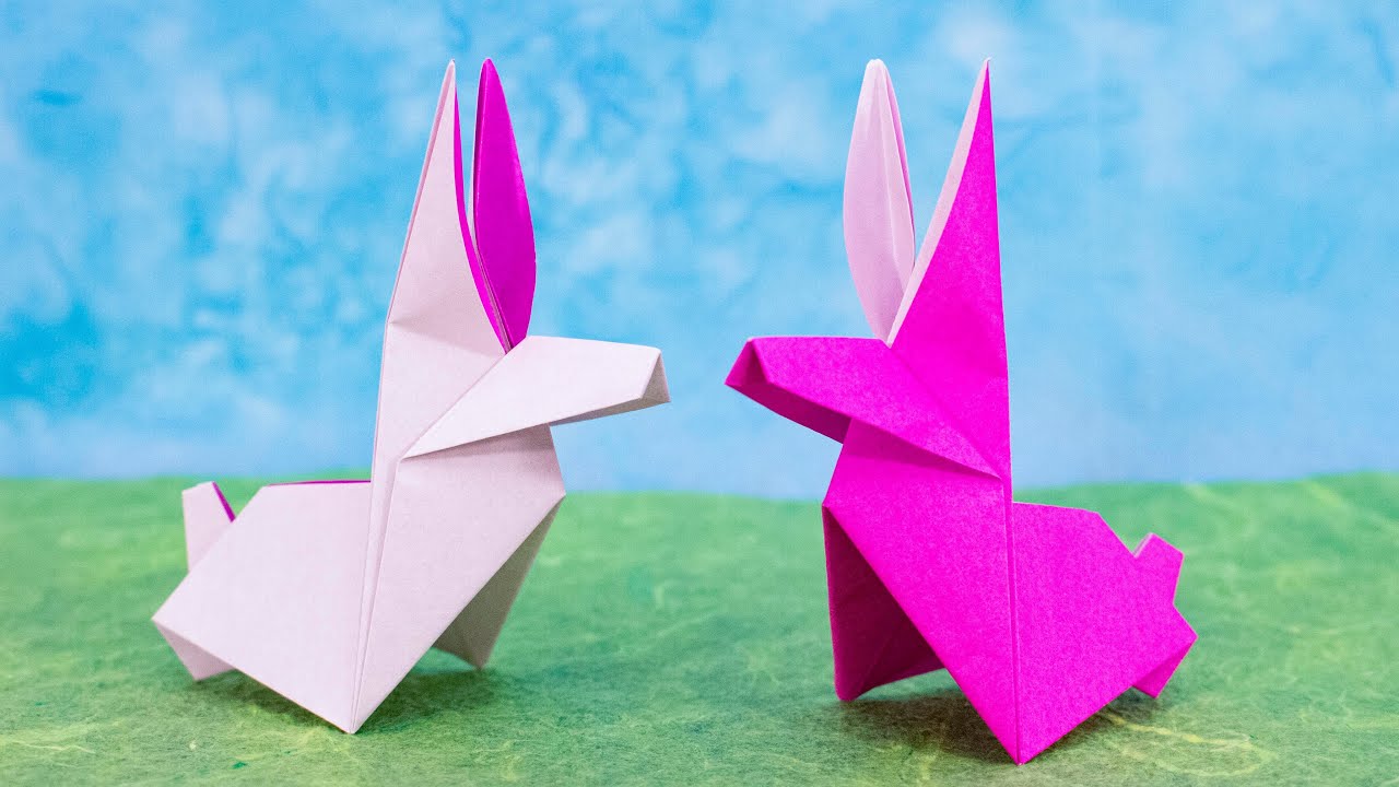 Origami Rabbit / Easter Bunny Tutorial (Traditional) - YouTube