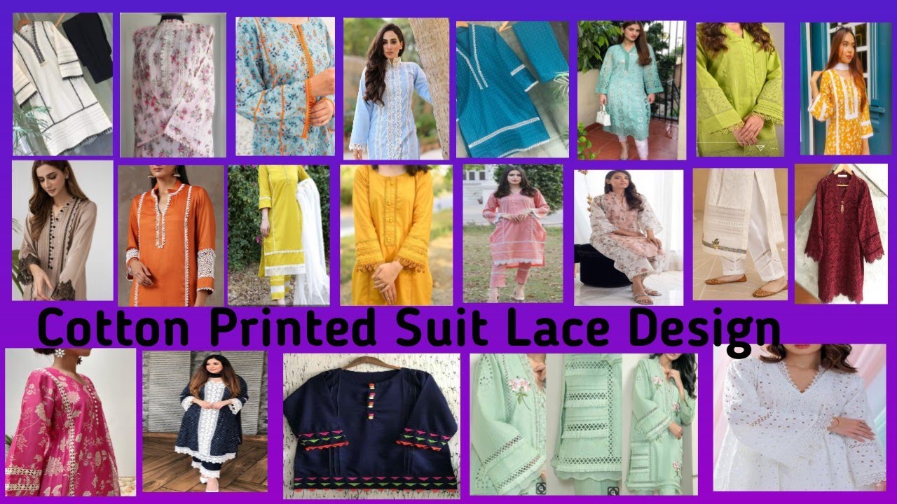 Latest Stylish Printed Suits Laces Design Ideas for Summer || Beautiful ...