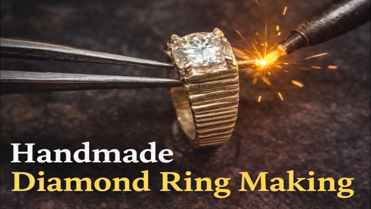 Handmade Diamond Ring Making | Amazing Jewelry Craftsmanship Silver ...