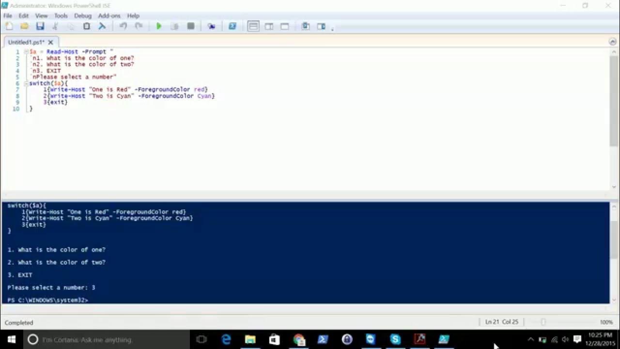 Powershell Menu Creation - YouTube