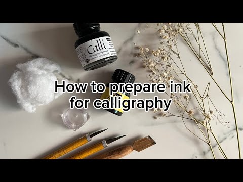 How to prepare ink for calligraphy #calligraphy #ink - YouTube