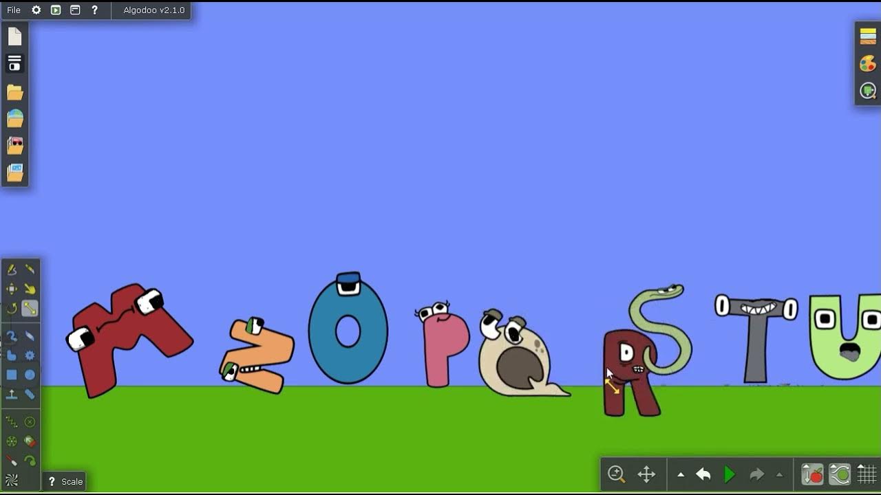 Alphabet Lore Band A to Z and Algodoo - YouTube