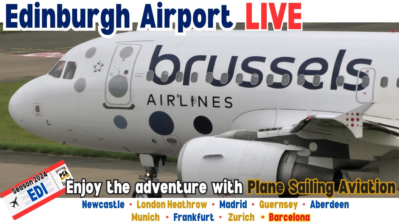 🔴Watch the PLANES LIVE at Edinburgh Airport🔴 Real-Time plane spotting ...