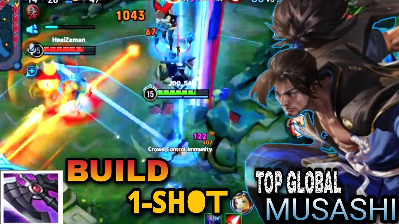 MUSASHI BUILD TOP 1 GLOBAL | BUILD 1-SHOT ~ HONOR OF KINGS - YouTube