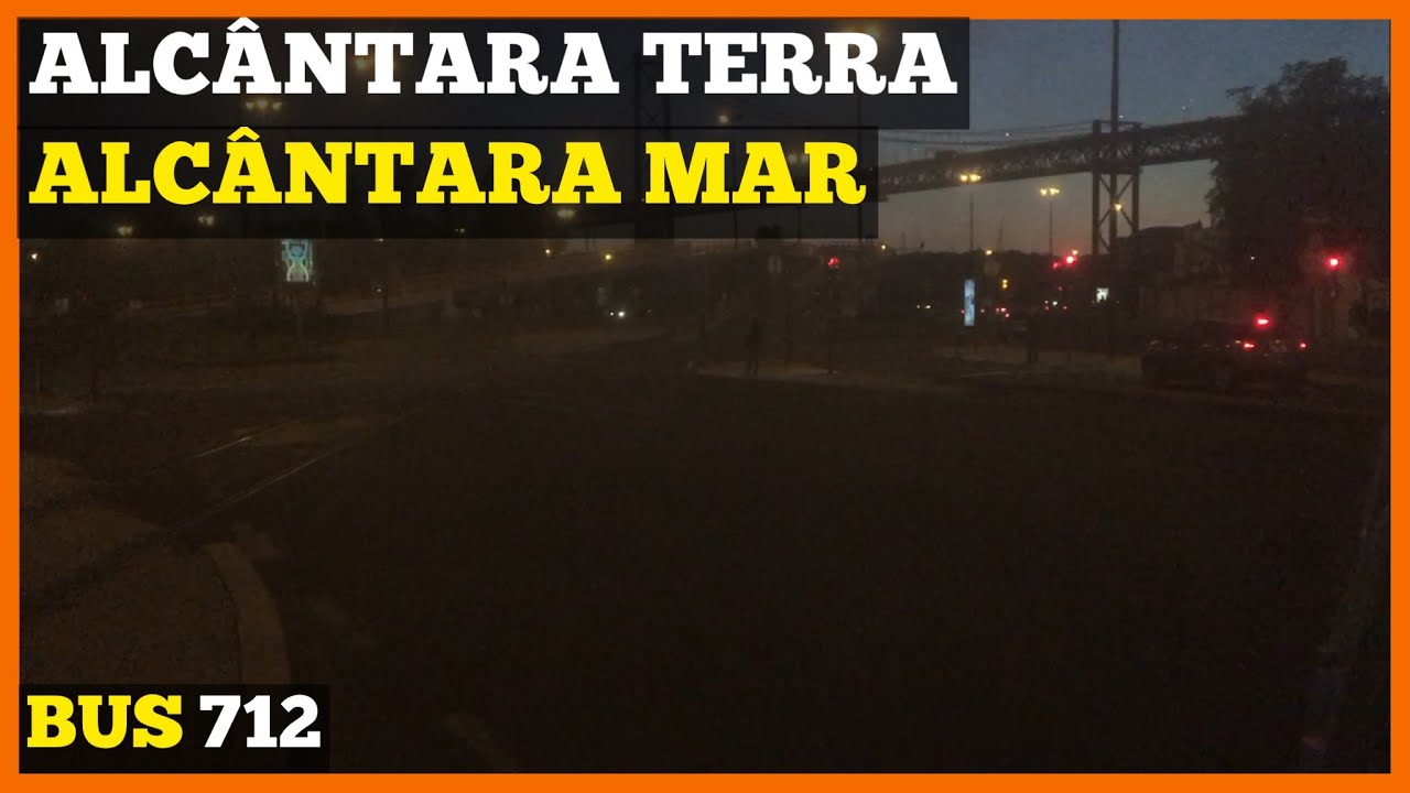 Lisbon, Bus 712 ride from Alcântara Terra to Alcântara Mar - YouTube