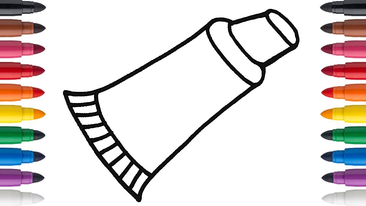 How to draw and color a Toothpaste - YouTube