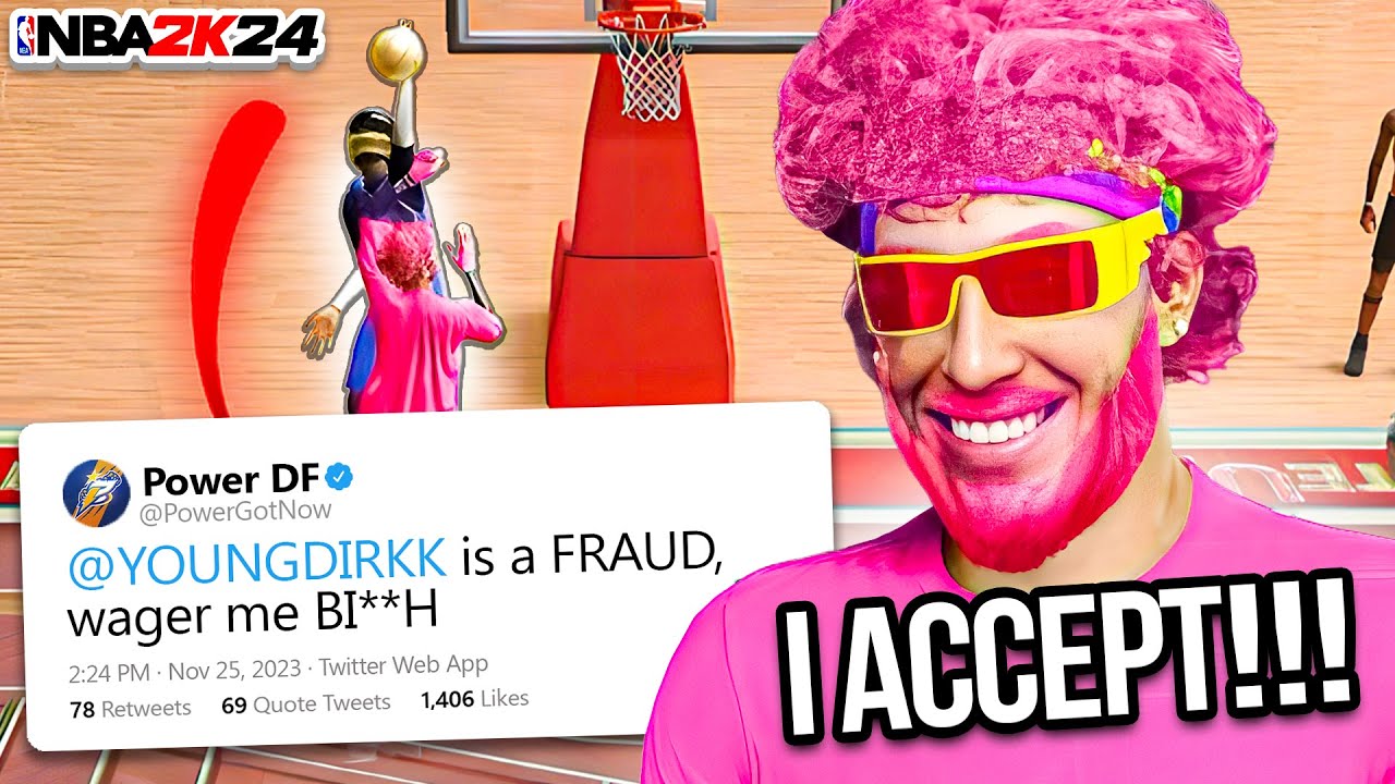 My 4-WAY POSEIDON BUILD vs POWER DF $500 WAGER - NBA 2K24 - YouTube