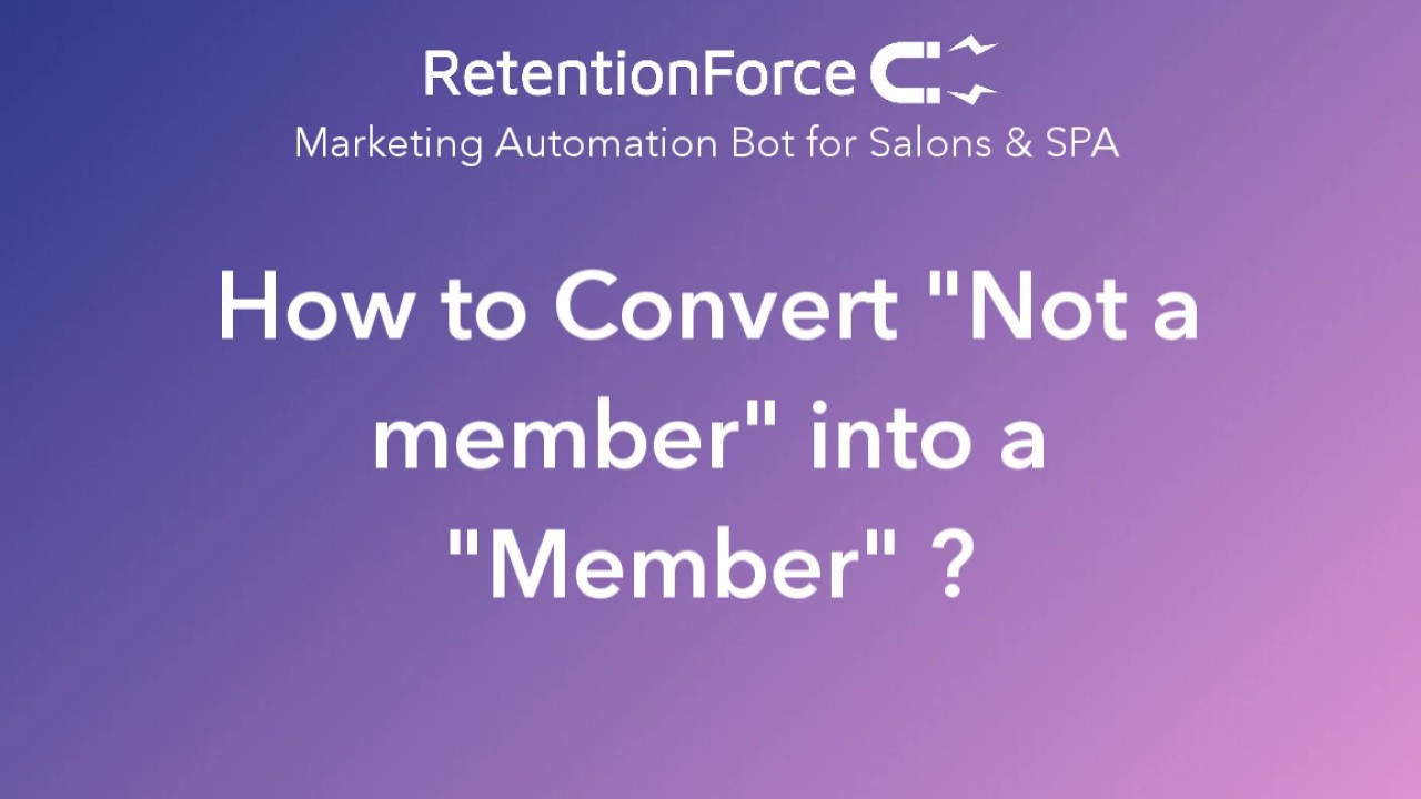 How to Convert "Not a Member" into a "Member"? - YouTube