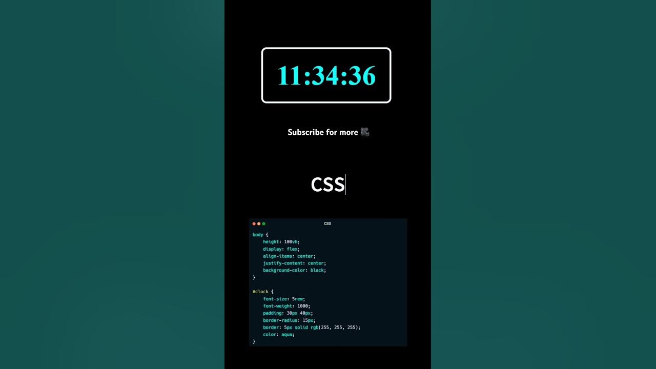 Making Digital Clock With Html Css Javascript Frontend Shorts Htmlcssjavascript Youtube 