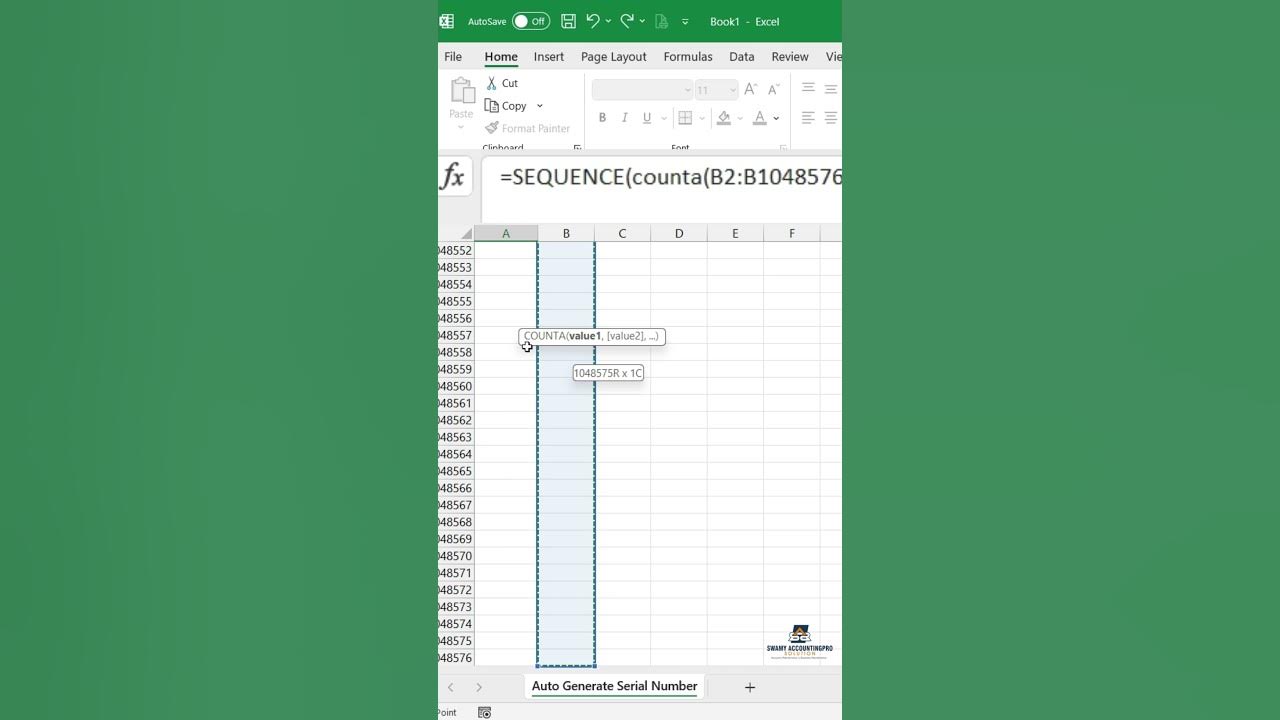 Auto Generate Serial Number Using SEQUENCE Formula Automatic S No auto-generate-serial-number-using-sequence-formula-automatic-s-no