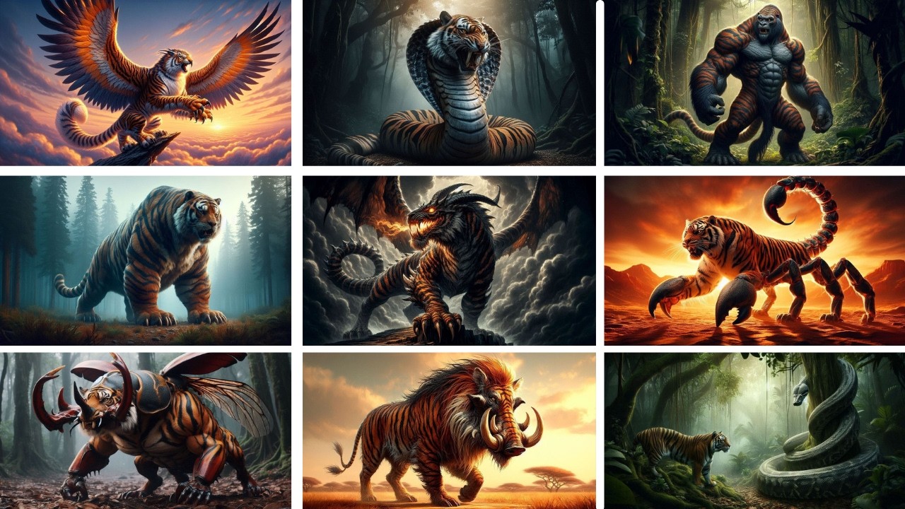 Amazing Animal Fusion Hybrids: Tiger Hybrid with Other Animal Species ...