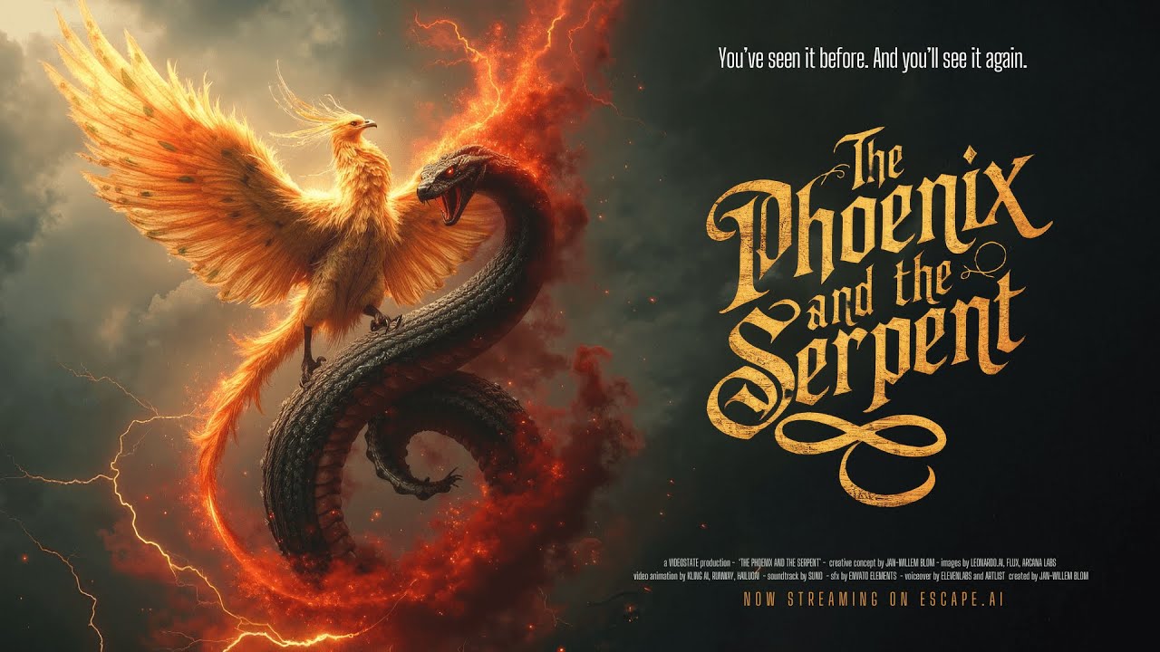 The Phoenix and the Serpent (2025) AI short film by Videostate - YouTube
