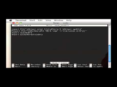 Color for Terminal "MAC OS X" - YouTube