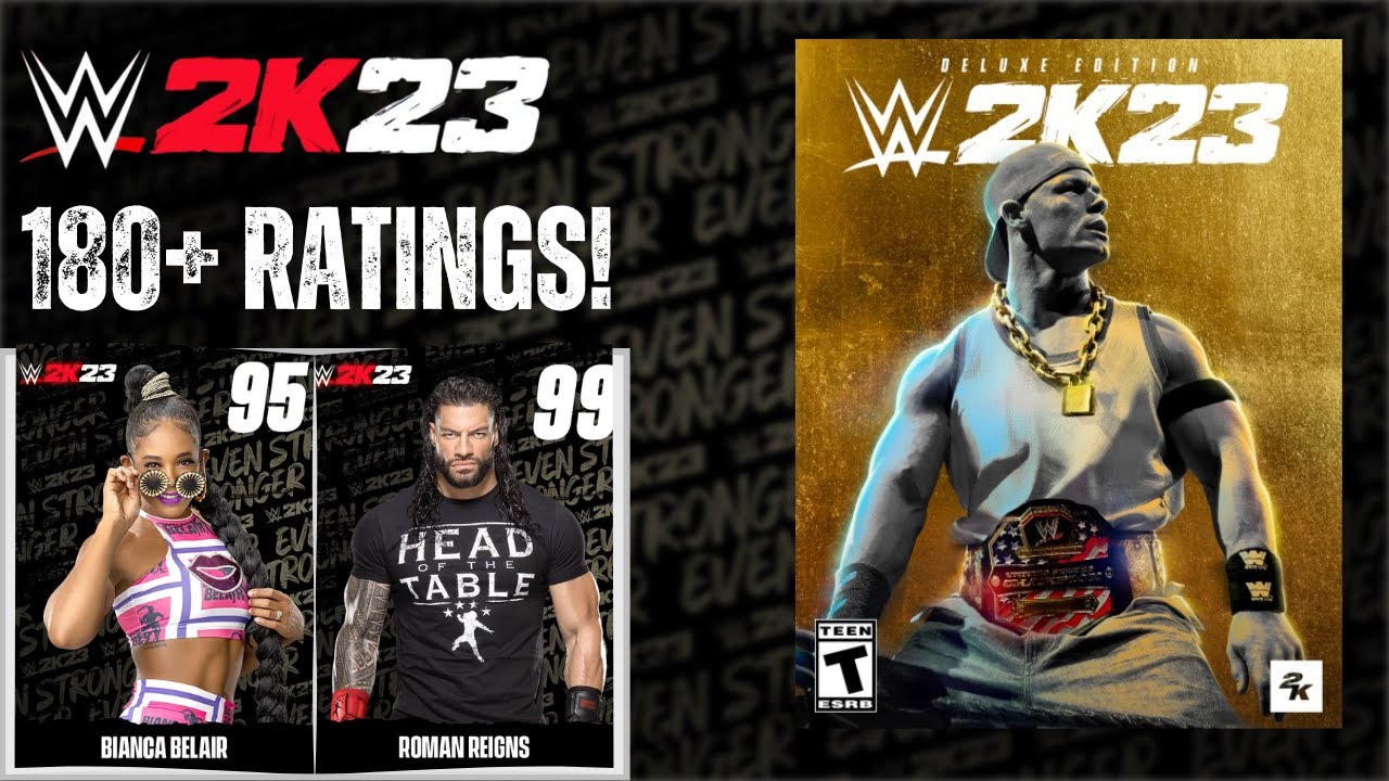 WWE 2k23 Official Roster Overalls Ranked from Lowest to Highest! (180 ...