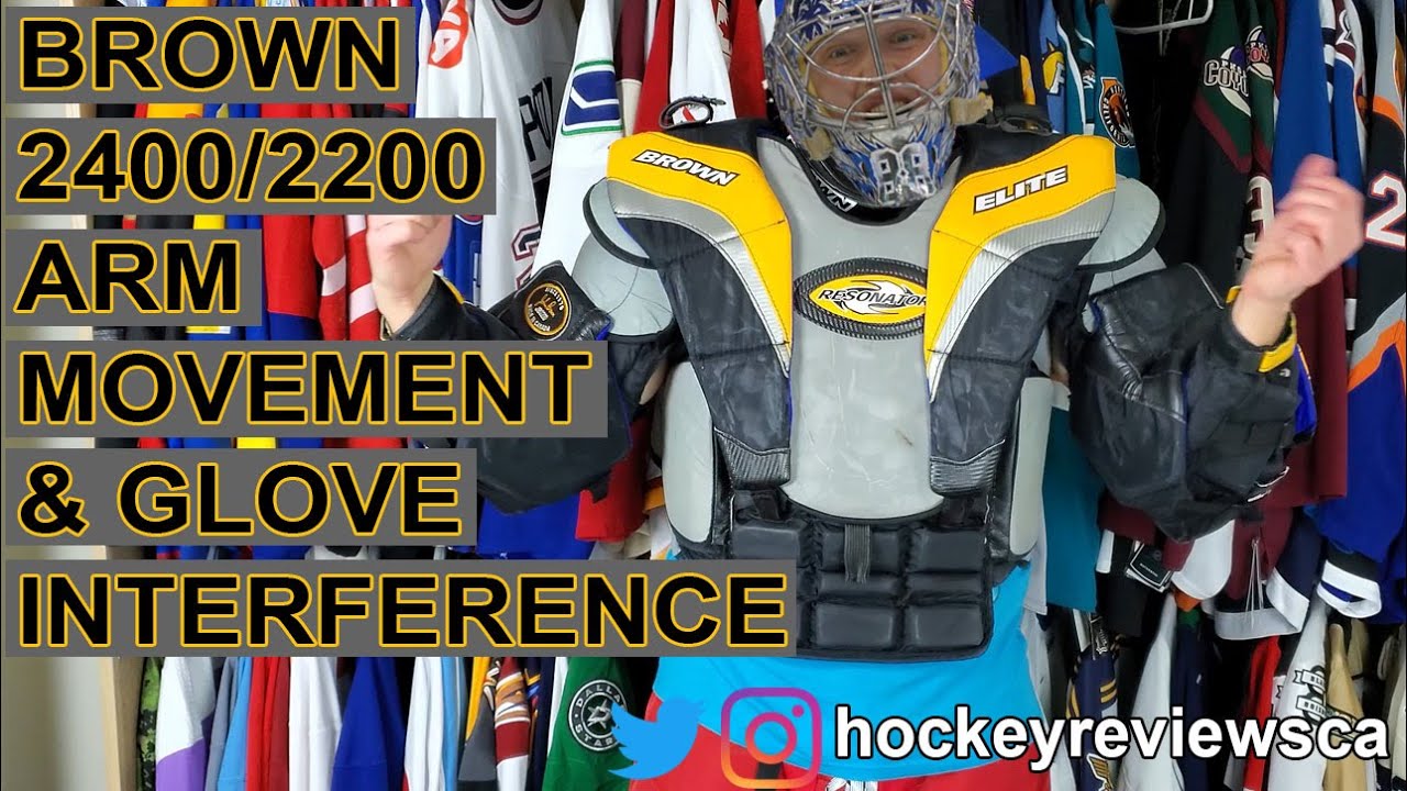 Brown 2400 2200 chest arm goalie protector mobility review