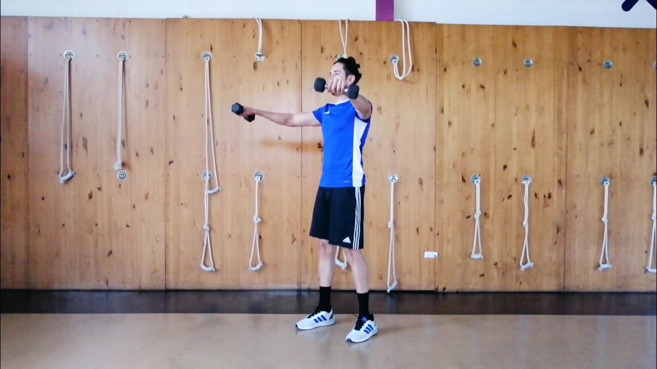 Elevación lateral con mancuernas - YouTube