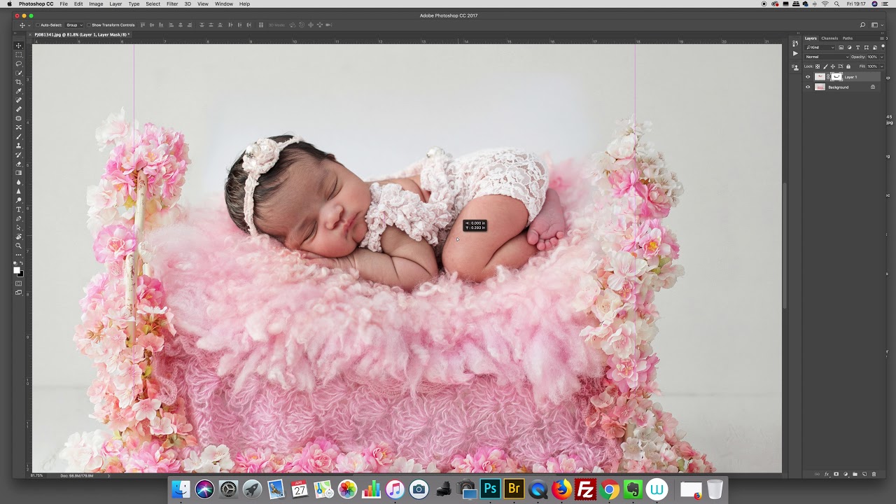 How to photoshop a newborn into a newborn digital background/composite ...