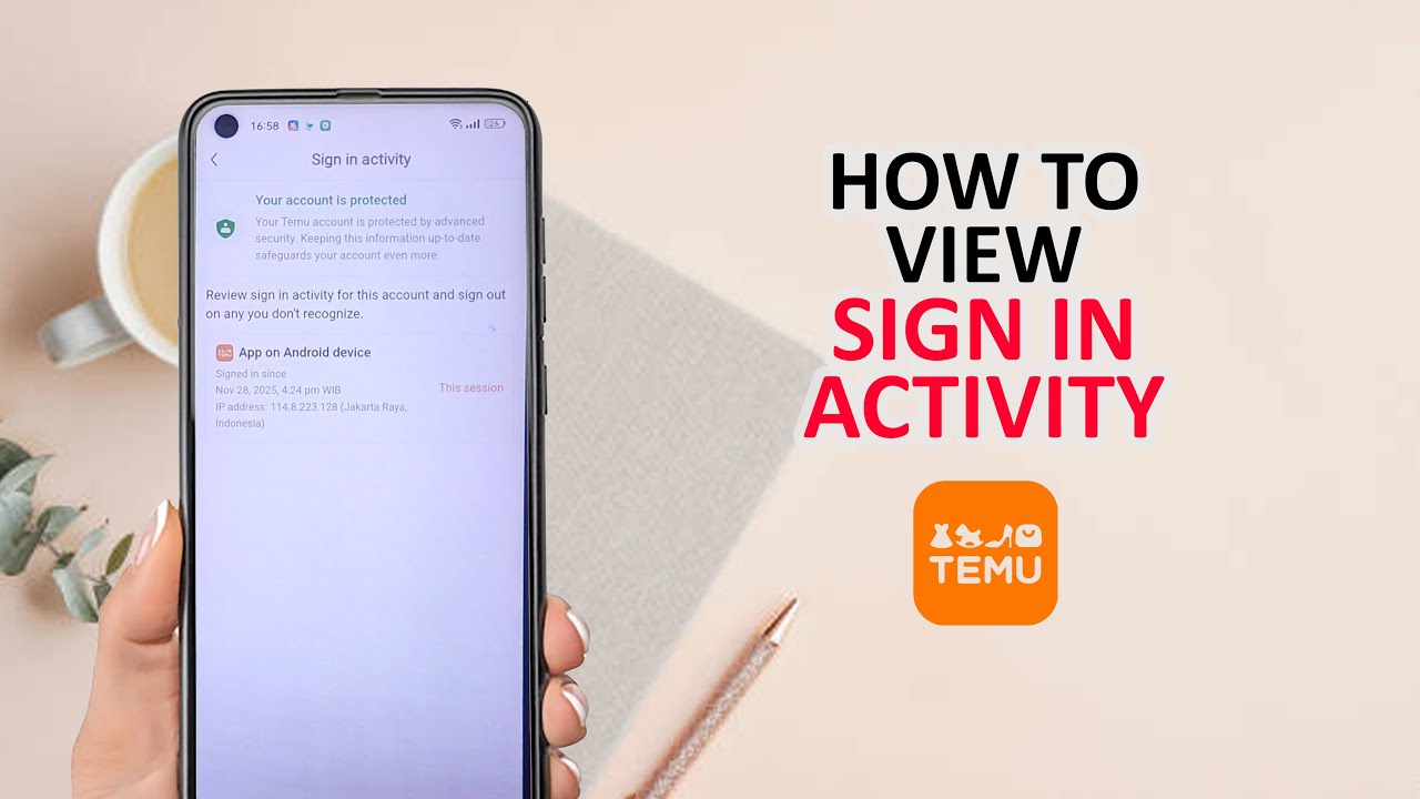 How To View Sign In Activity In Temu Account On Android - YouTube