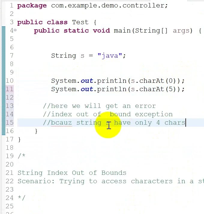 Stringindexoutofboundsexception Java Example Youtube 