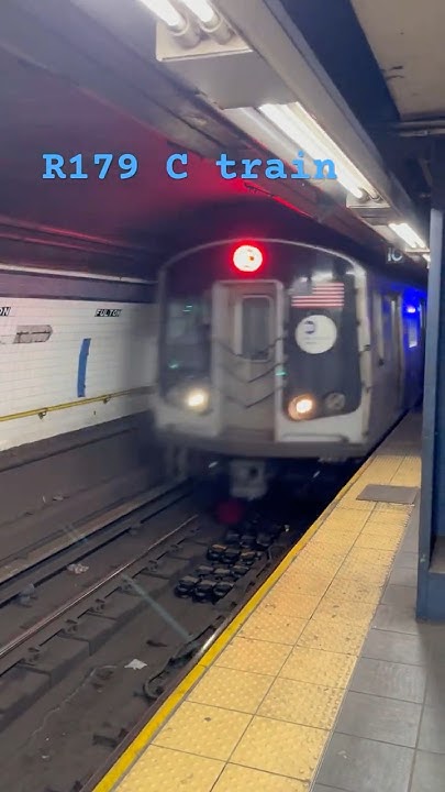 NYC MTA Subway: R179 C train flies into Fulton Street!! - YouTube