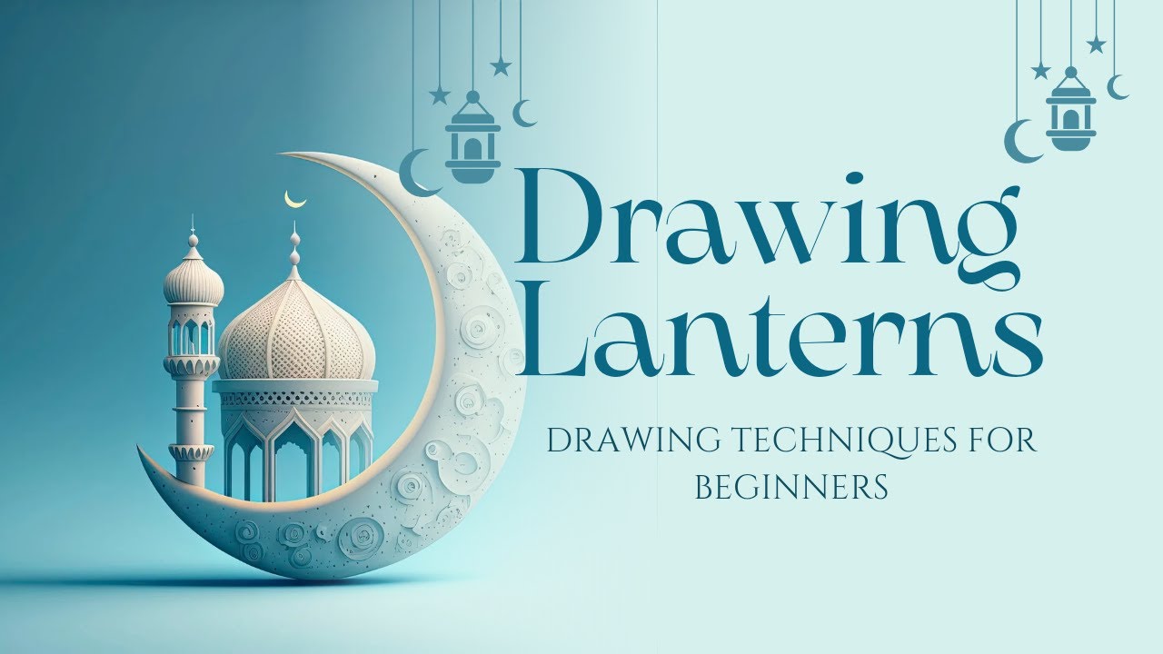 How to draw a lantern.(easy)|drawing techniques for beginners|drawing ...