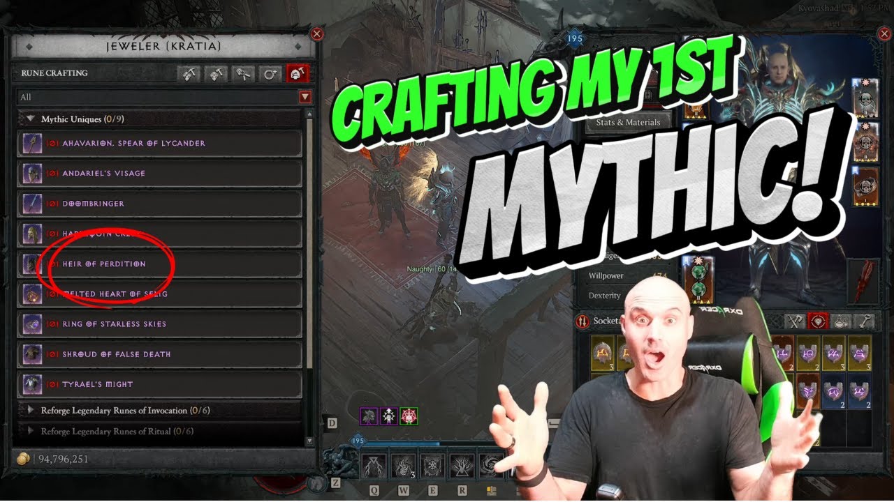 Crafting MYTHIC UNIQUES with RUNEWORDS Diablo 4 Season 6 Vessel of Hatred! - YouTube