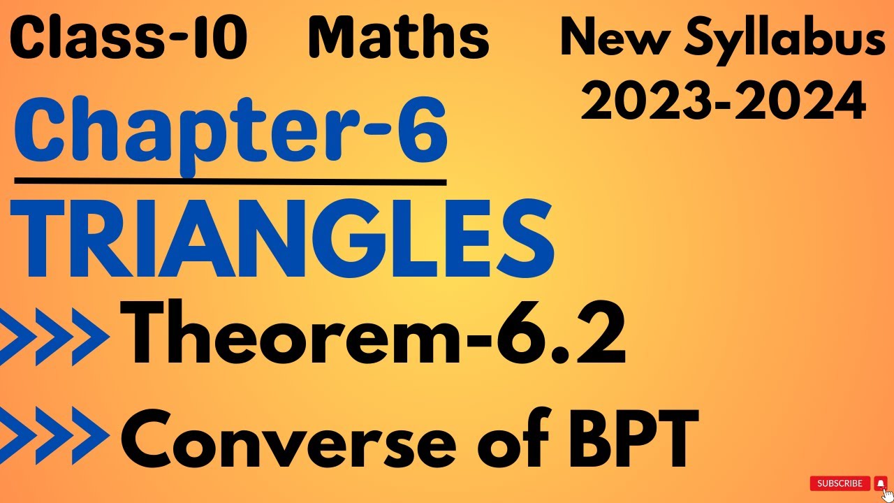 Converse of BPT | Theorem 6.2 | Class 10 Maths | Ch-6 Triangles | NCERT ...