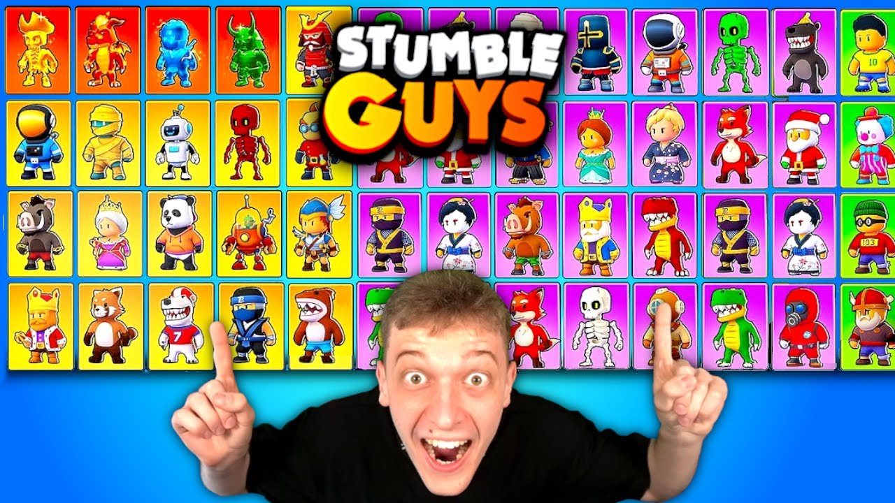 Alle 250 Stumble Guys Skins in 1 Video bewerten! - YouTube