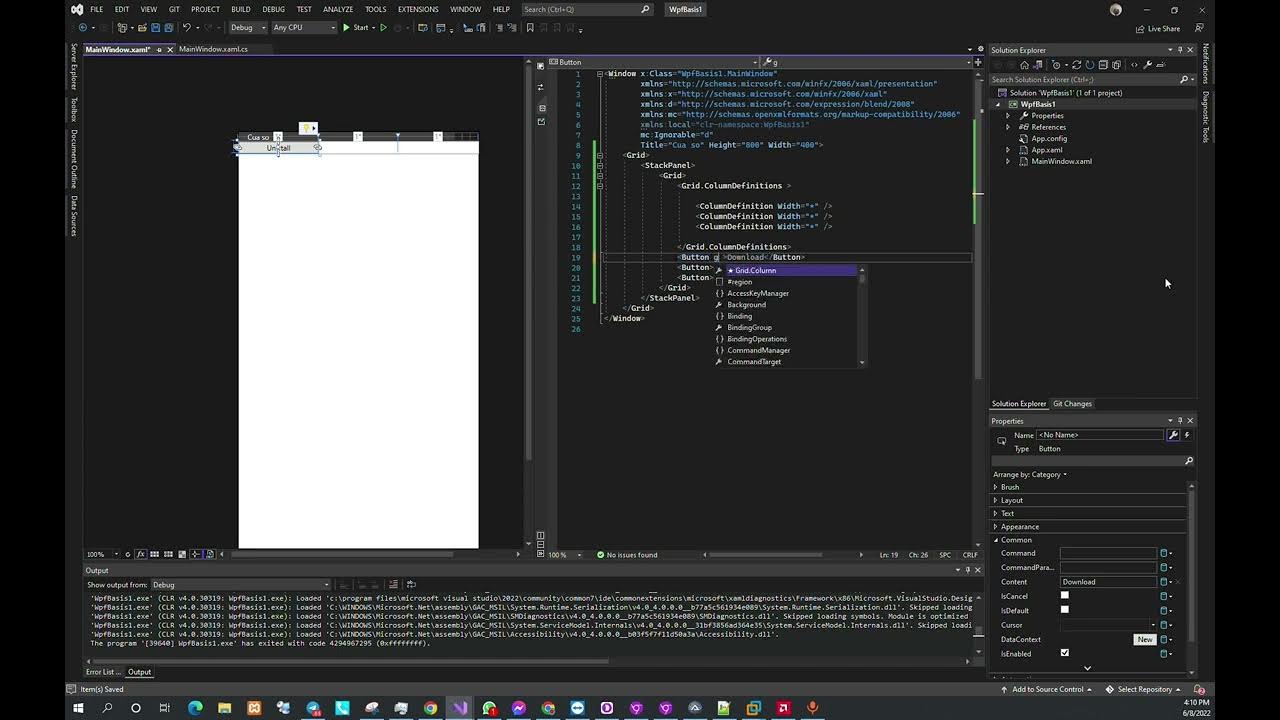 C# GUI WPF & XAML: Bài 1 Các thành phần cơ bản - YouTube
