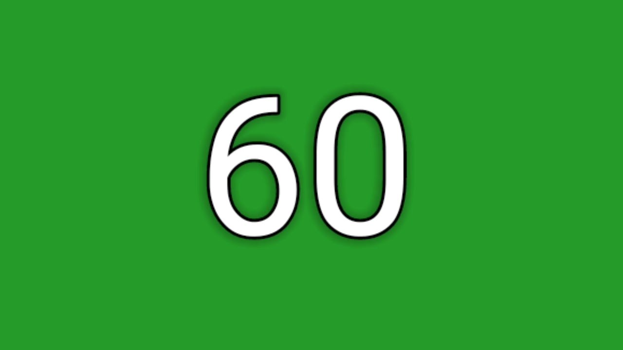 60 second timer/ 1 minute timer Green screen /no.3 - YouTube