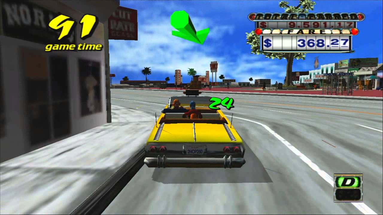Crazy taxi 1 HD - Gameplay Arcade - Normal rules - YouTube