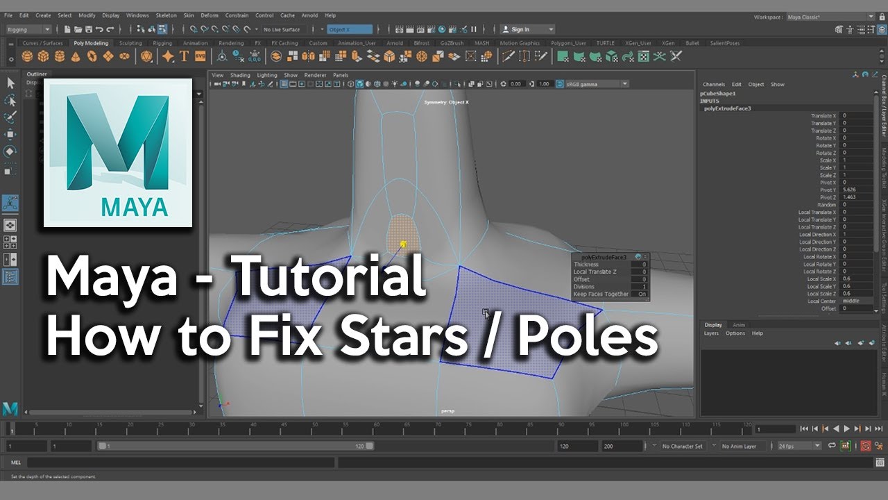 Maya - How to Fix Stars / Poles - YouTube