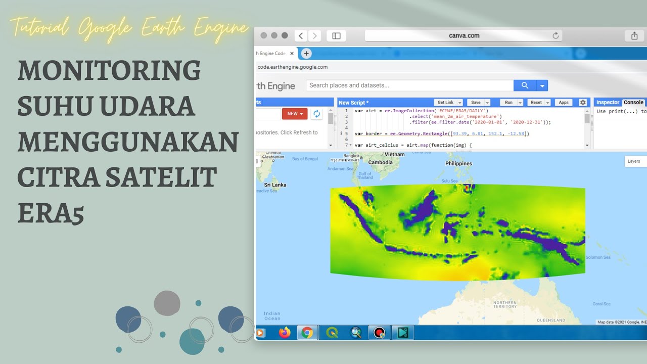 [TUTORIAL GOOGLE EARTH ENGINE] MONITORING SUHU UDARA MENGGUNAKAN CITRA ERA5 - YouTube