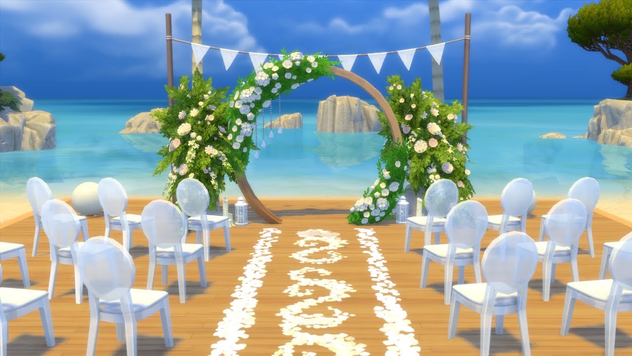 A Tartosa Beach Wedding | The Sims 4 My Wedding Stories Speed Build ...