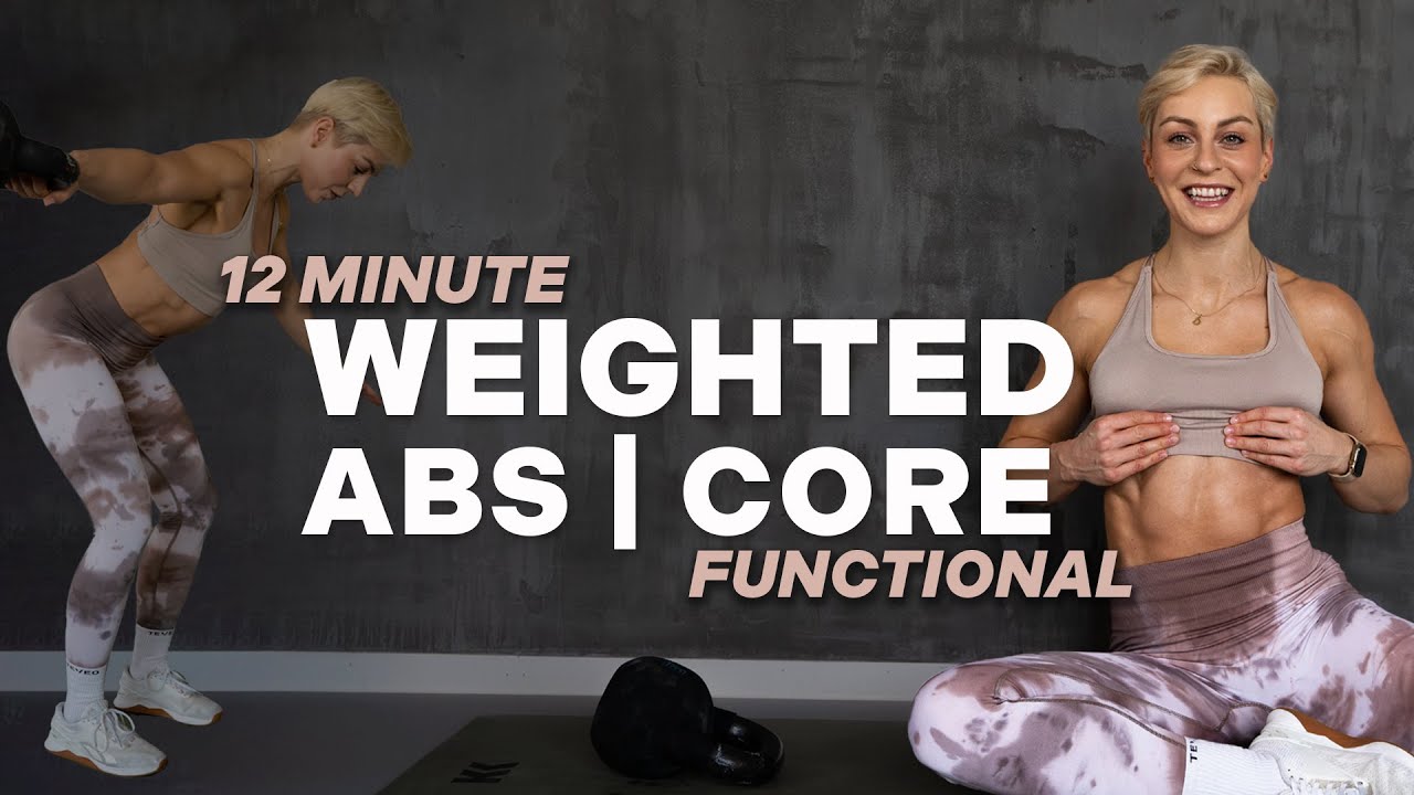 12 MIN WEIGHTED CORE WORKOUT | Functional & Fun | DB or Kettlebell ...
