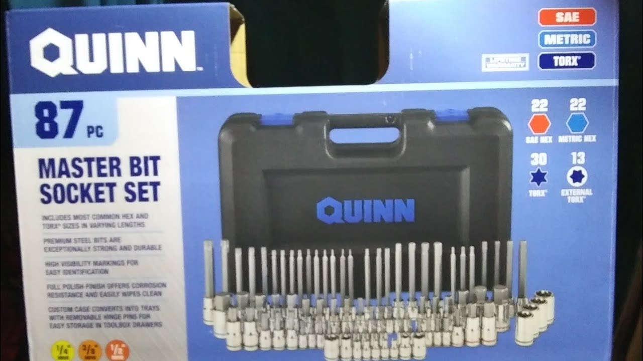 QUINN 87 PC Master Bit Socket Set🔩🌎🔩 😁 - YouTube
