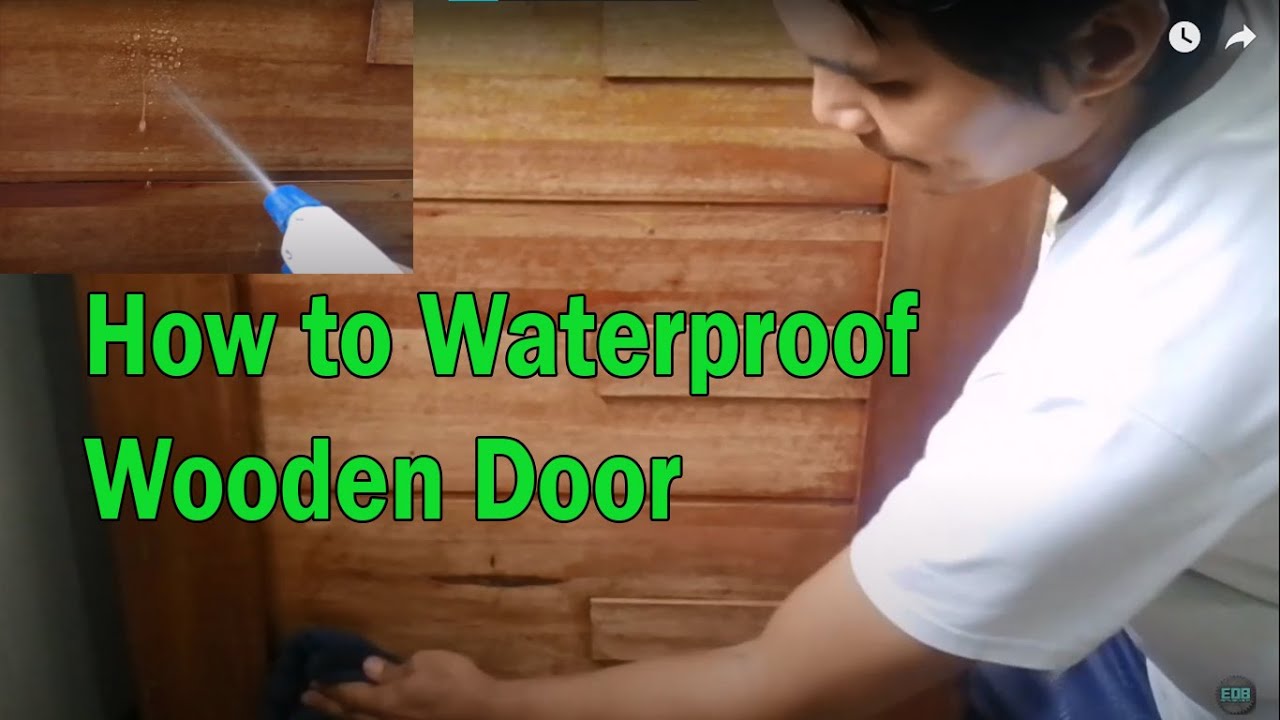How to waterproof wooden door - YouTube