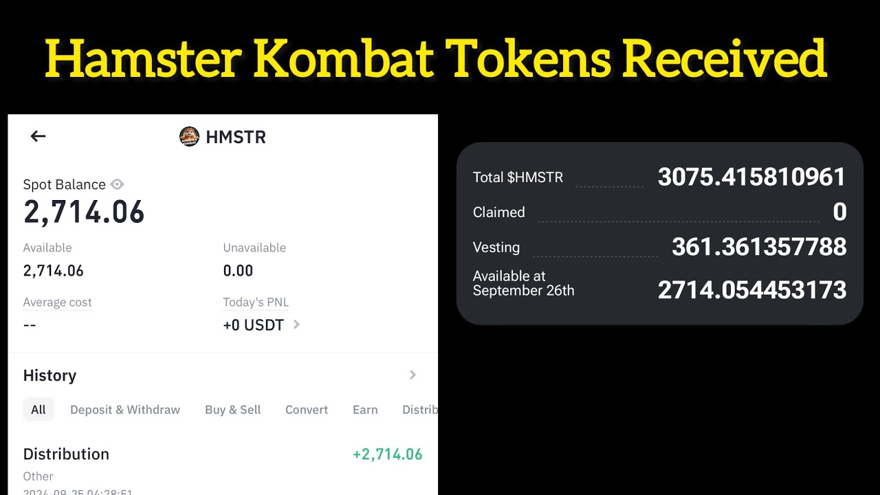 Hamster Kombat Token Price | Hamster Komabt Tokens Received | 25 ...